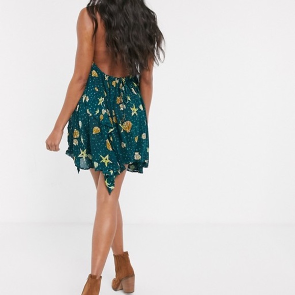 Free People | Dresses | Free People Sunlit Printed Seashell Mini Dress ...